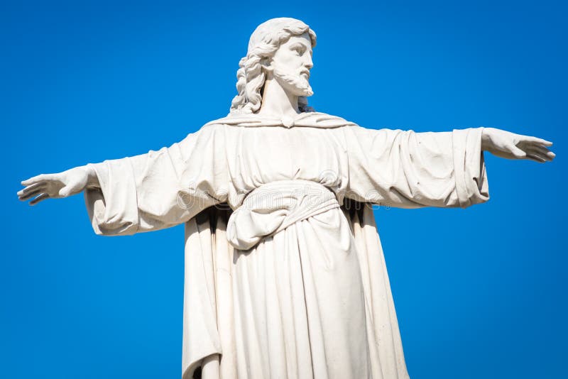 Statue Of Jesus Christ With His Arms Extended Stock Image - Image of ...