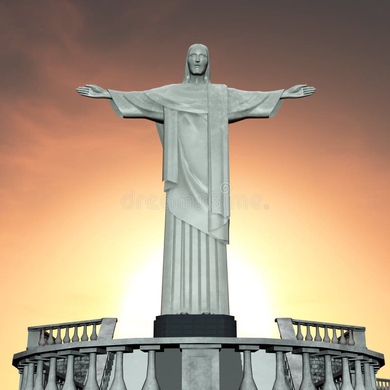 The statue of Jesus Christ stock photo. Image of memorial - 73517808
