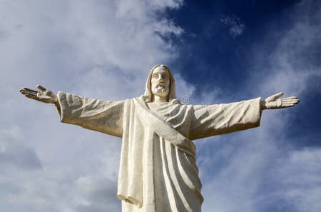 Statue of Jesus Christ in Peru Stock Photo - Image of peru, religious ...