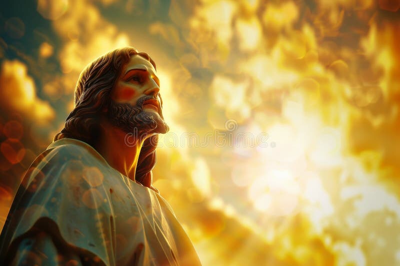 A Statue of Jesus Christ Saviour of the World Stock Illustration ...