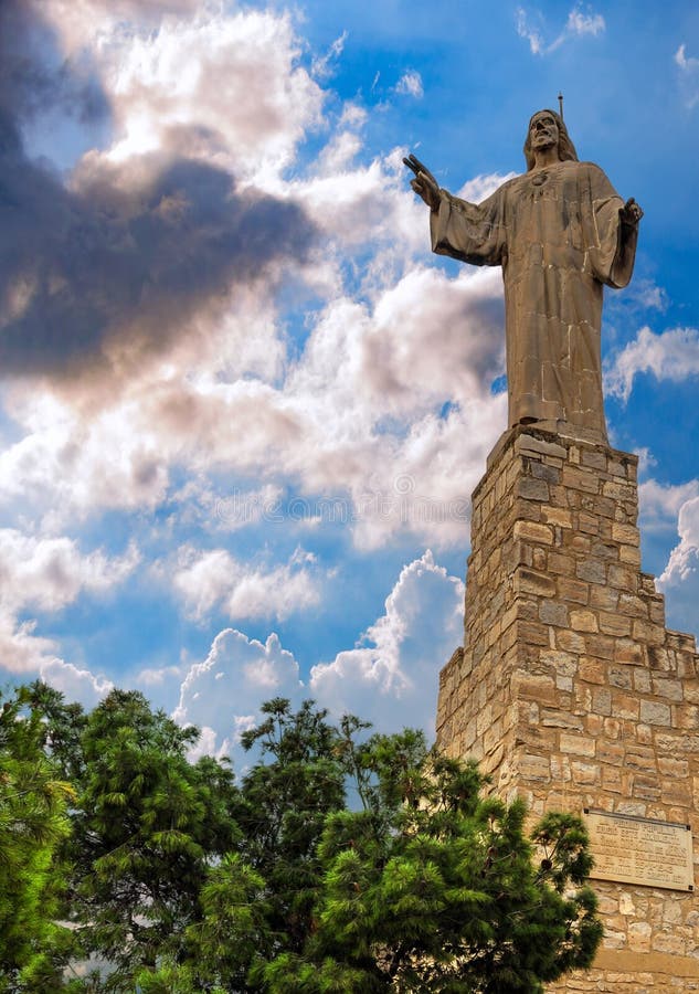 Statue of Jesus Christ in Tudela, Spain Editorial Photography - Image ...