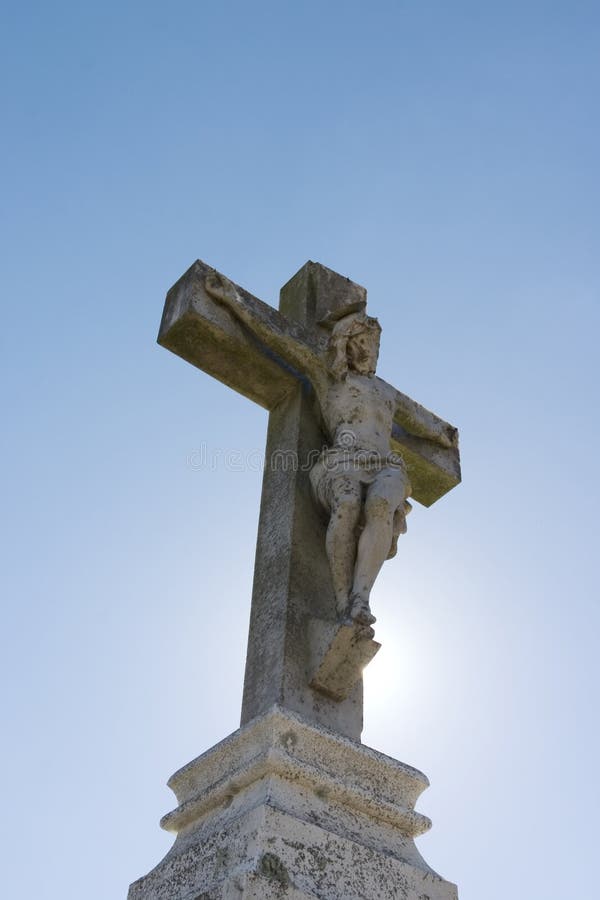 Statue Of Jesus On The Cross Stock Photo - Image of christian, pattern ...