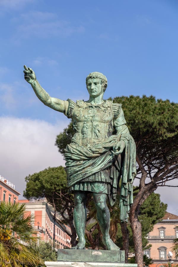 Statue of Julius Caesar in Naples, Italy Editorial Stock Photo - Image ...