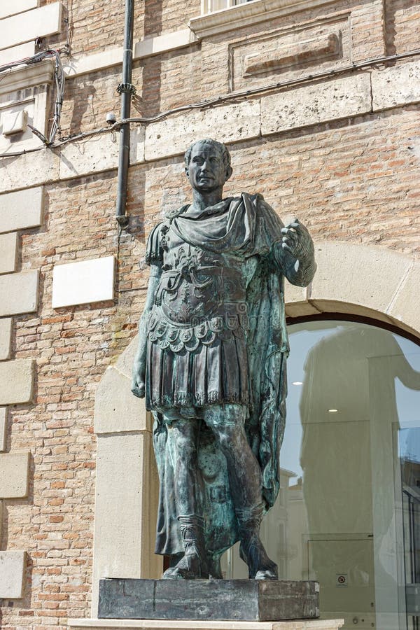 Rimini - Julius Caesar Statue Stock Photo - Image of empire, monument ...
