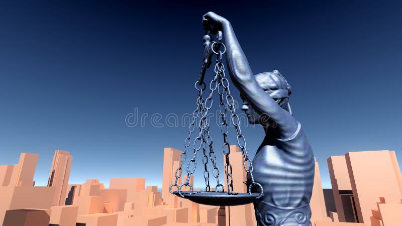 Statue of Justice, Law Concept, Temida - Themis 3d Rendering Stock ...