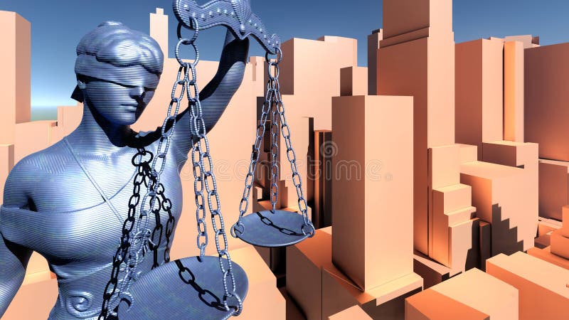 Statue of Justice, Law Concept, Temida - Themis 3d Rendering Stock ...
