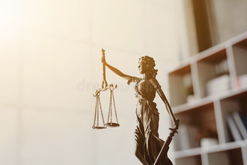 The Statue of Justice - Lady Justice or Justitia the Roman Goddess of ...