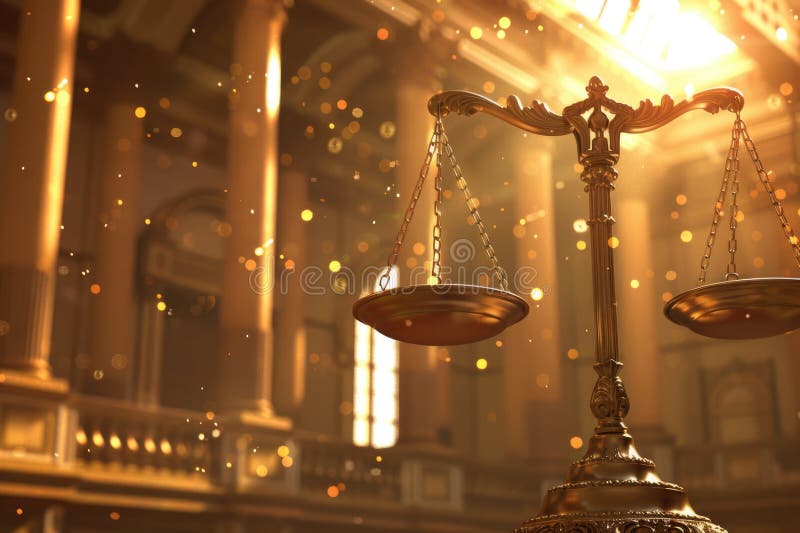 A Statue of a Justice Scale Standing in Front of a Building, Symbolizing Fairness and Equality ...