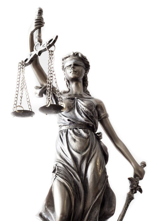 Statue of justice on white stock image. Image of lady - 54734015