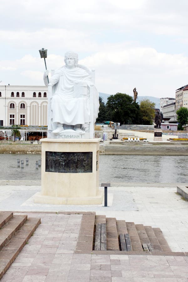 Statue of Justinian the Great Stock Photo - Image of book, byzantium ...