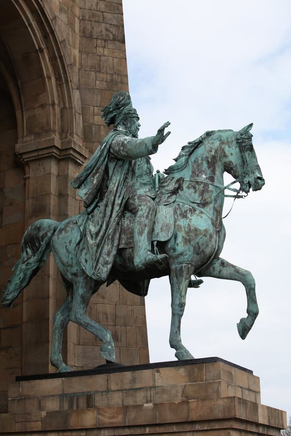 Statue of Kaiser Wilhelm on Horseback Stock Photo - Image of wilhelm ...