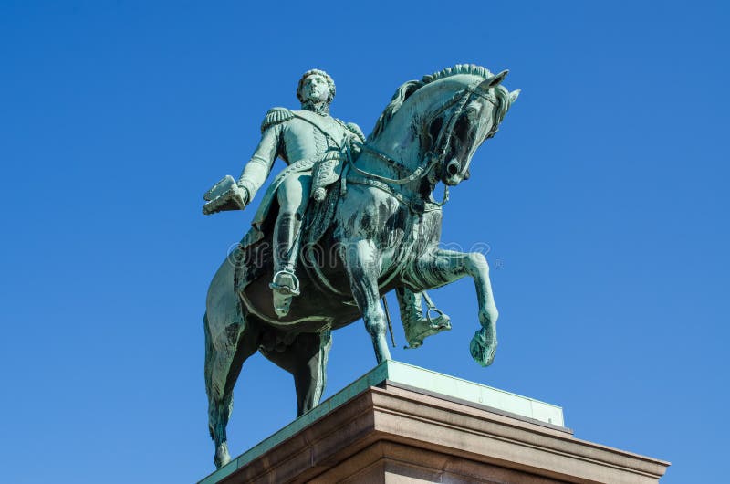 Statue of King Carl Johan in Oslo Stock Photo - Image of royal, johan ...
