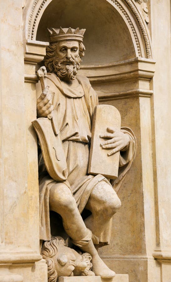 Statue of King David at Prague Loreta Stock Photo - Image of hradcany ...