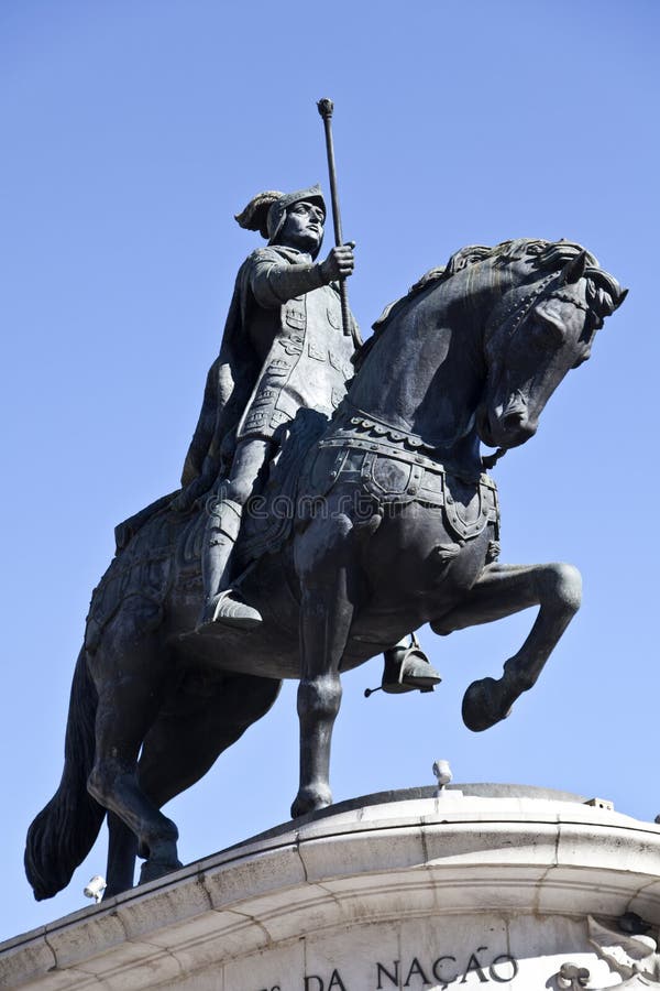 Statue King Joao I stock photo. Image of monument, lisbon - 28227410