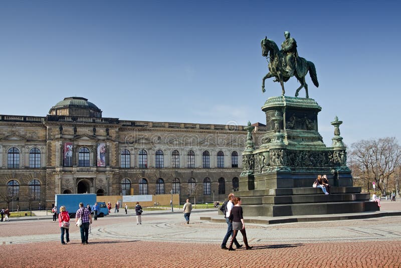 Statue of King Johan in Dresden Editorial Stock Image - Image of ...