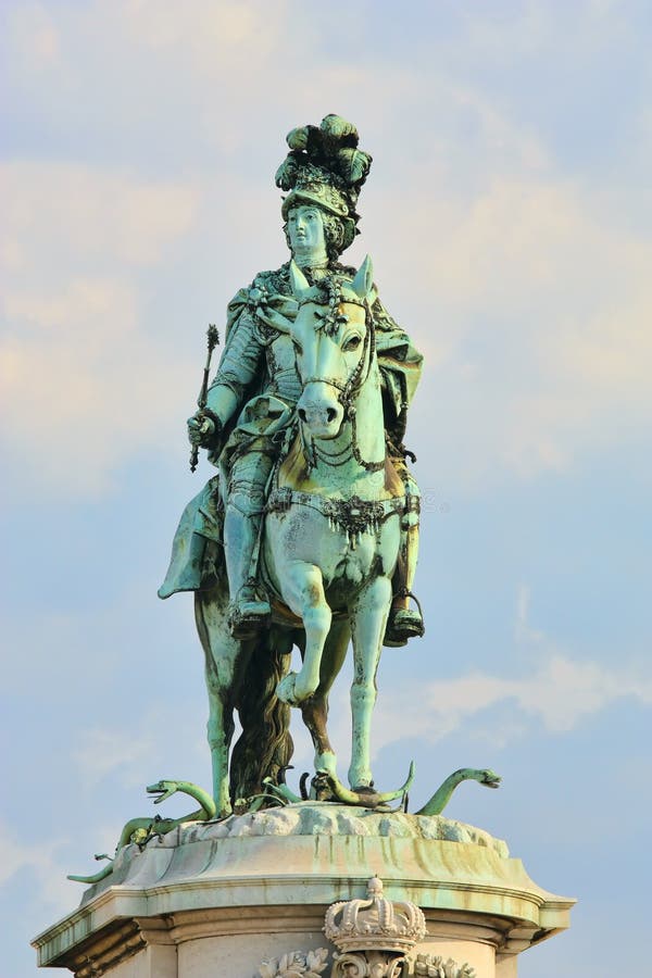 The statue of king Jose I stock photo. Image of peninsula - 10603012