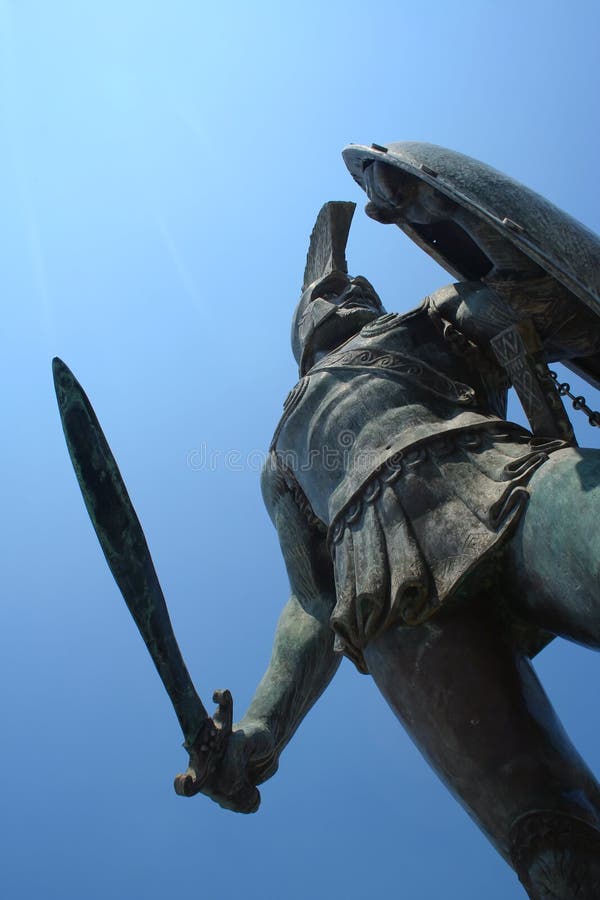 Statue of king Leonidas stock photo. Image of battle, leonidas - 3547594