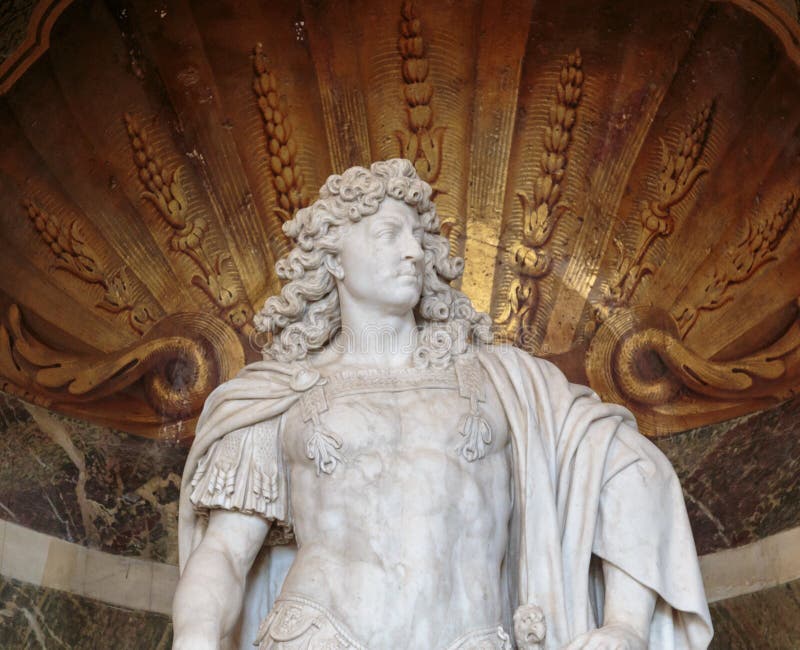 Bust of Louis XIV by D. Bernini in the Salon of Diana Editorial Photo ...