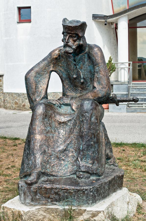 Statue of King Rastislav stock image. Image of history - 265187089