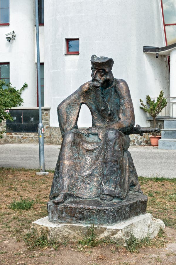 Statue of King Rastislav stock image. Image of bronze - 265187093