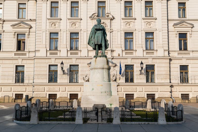 Statue of Kossuth Lajos in Front of a District Governmental Building in ...