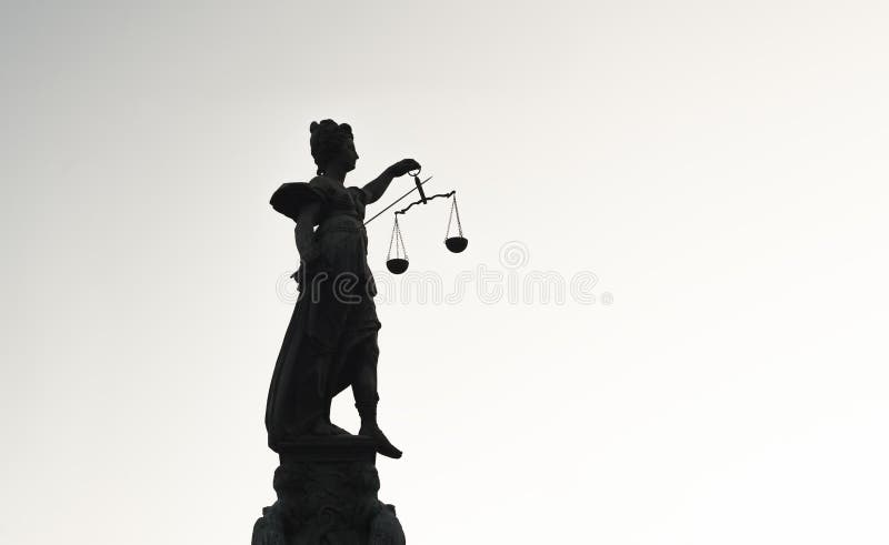 Statue Of Lady Justice High Contrast Stock Photo - Image of germany ...