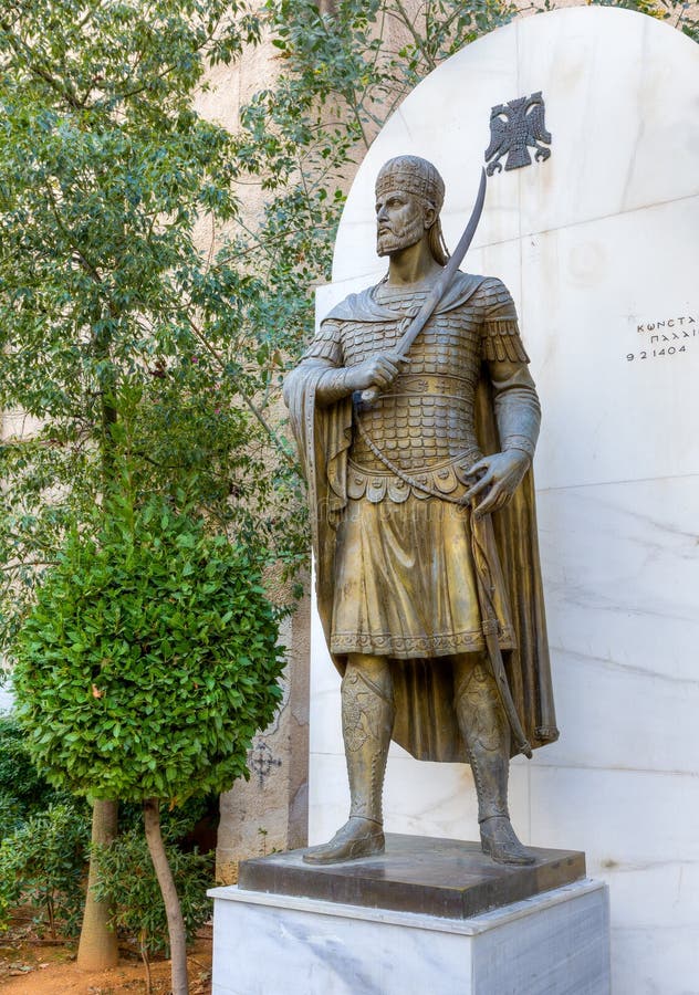 Statue of the Last Byzantine Emperor Constantine XI Palaiologos Stock Photo - Image of europe ...