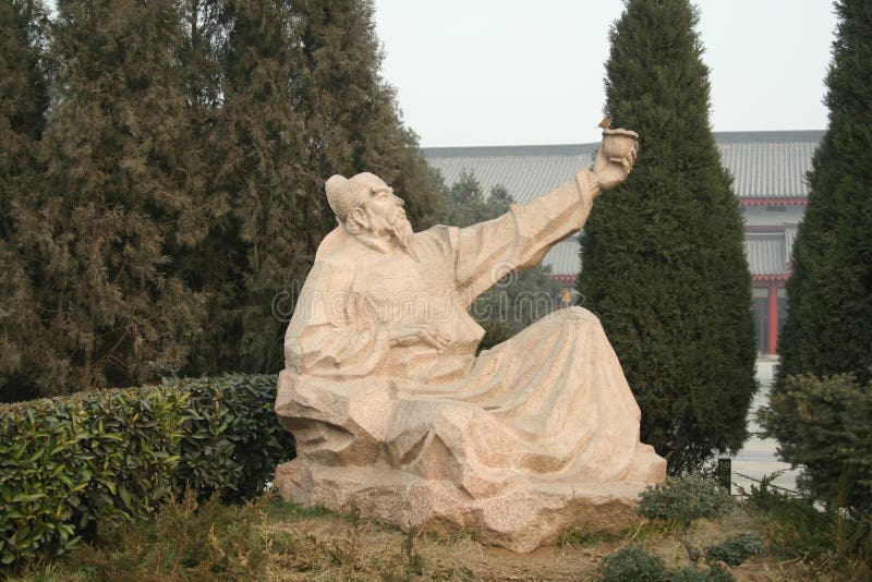 Statue of Li Bai stock photo. Image of china, rhymist - 7991420