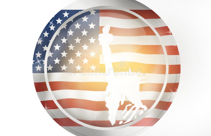 Statue of Liberty badge stock illustration. Illustration of badge ...