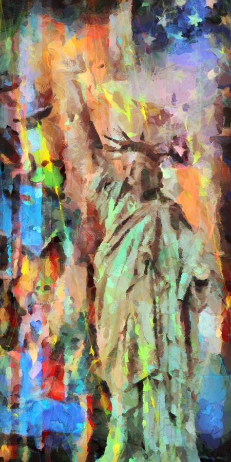 Statue of Liberty stock illustration. Illustration of famous - 259678638