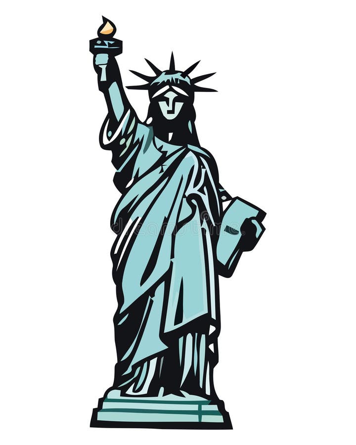 Statue of Liberty, Freedom and Independence Stock Vector - Illustration ...