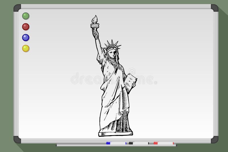 Statue of Liberty stock illustration. Illustration of crown - 100282834