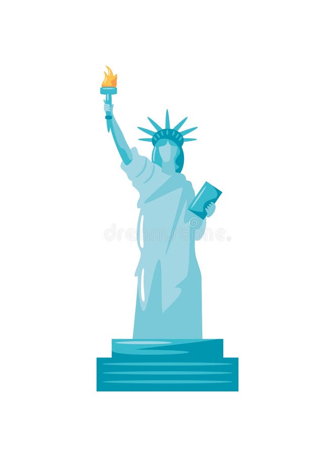 Statue of liberty icon stock vector. Illustration of isolated - 291681452