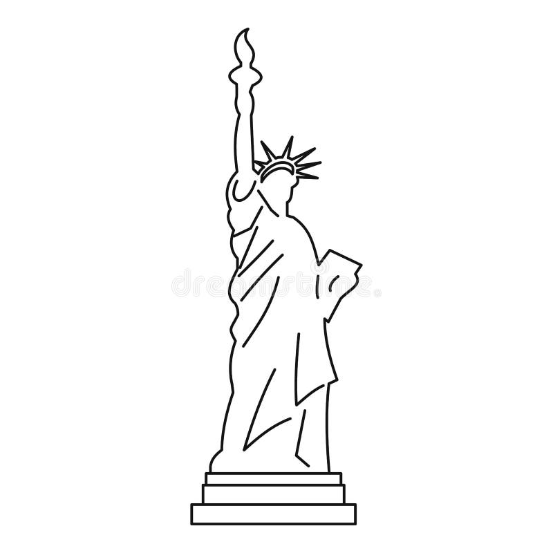 Statue of Liberty Icon , Outline Style Stock Vector - Illustration of ... Statue of Liberty Icon , Outline Style Stock Vector - Illustration of ...