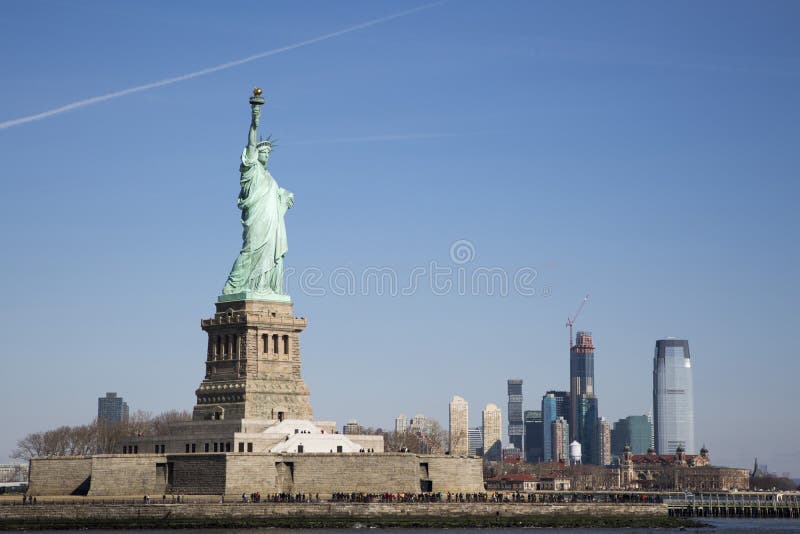 The Statue of Liberty on Liberty Island Stock Image - Image of travel ...