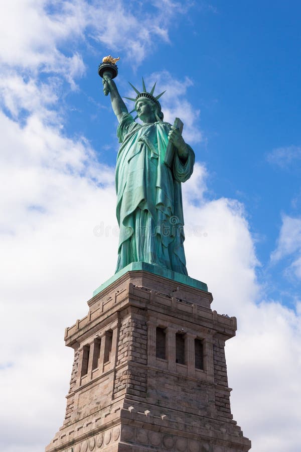 The Statue of Liberty in New York City Stock Image - Image of green ...