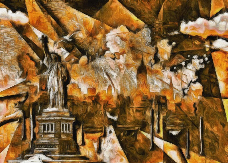 Statue of Liberty stock illustration. Illustration of high - 261274096