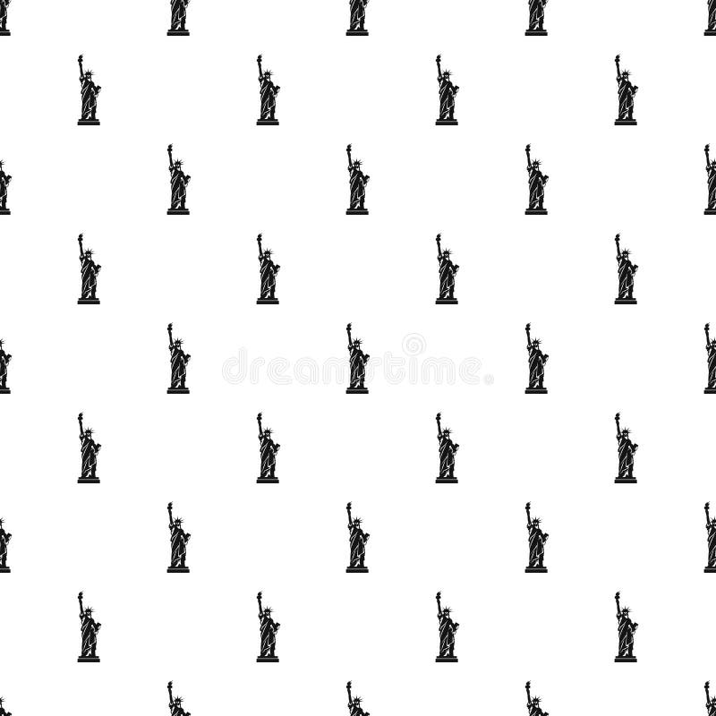 Statue of Liberty Pattern, Simple Style Stock Vector - Illustration of ...
