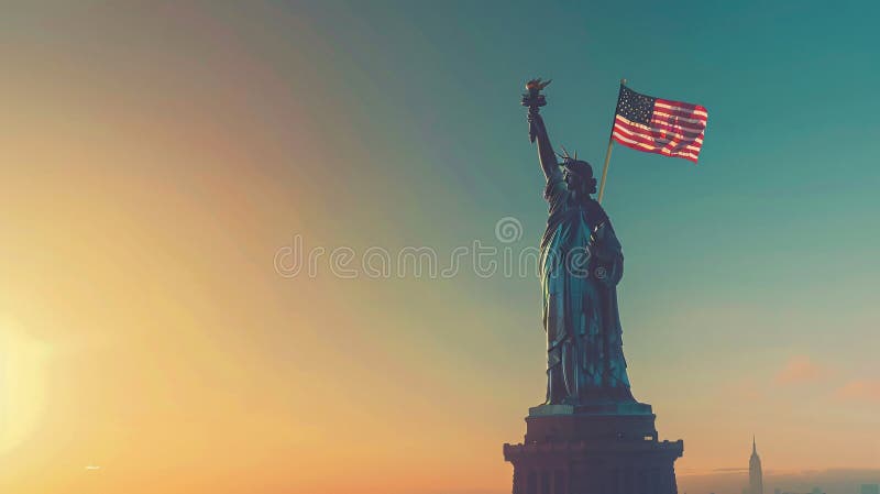 The Statue of Liberty, a Strong Symbol Stock Image - Image of ...