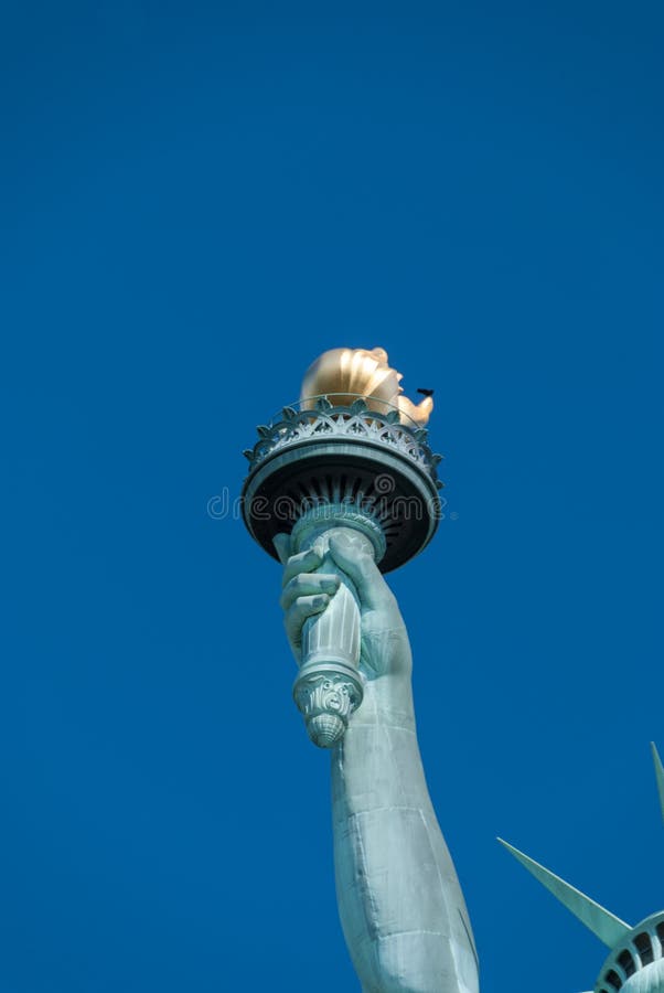 Statue of Liberty torch stock image. Image of copper - 84807483