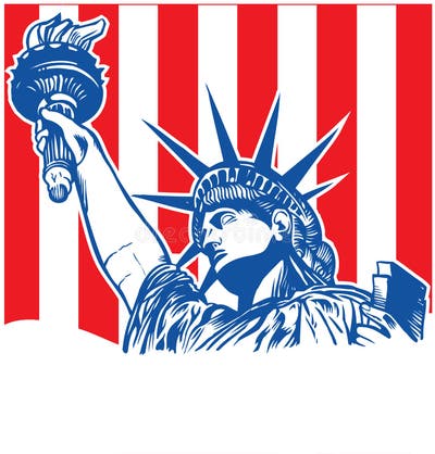 Statue of Liberty with Torch Stock Vector - Illustration of freedom ...