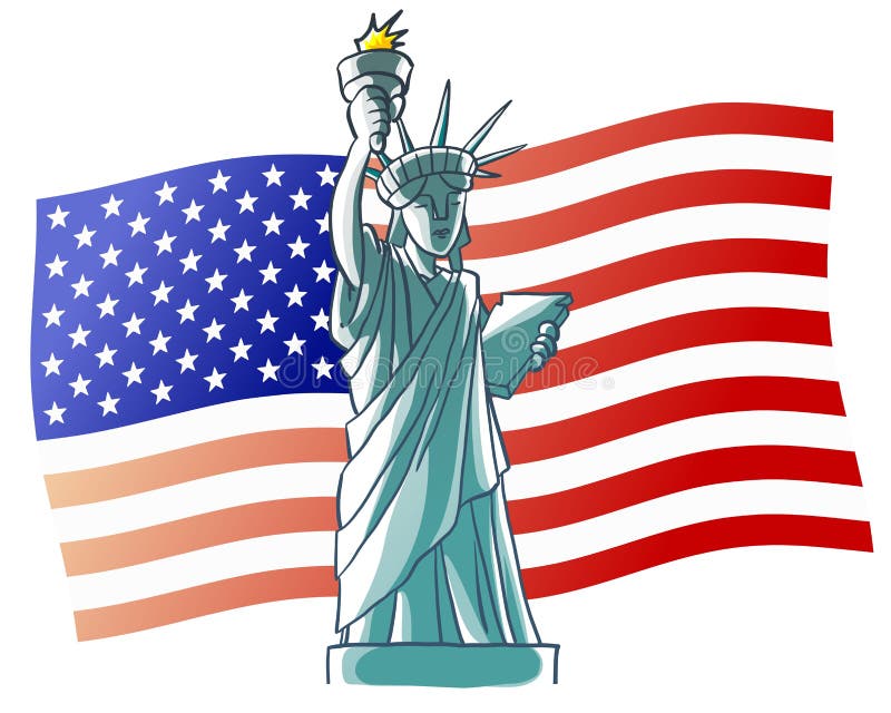 Statue of Liberty. USA stock vector. Illustration of american - 25965105