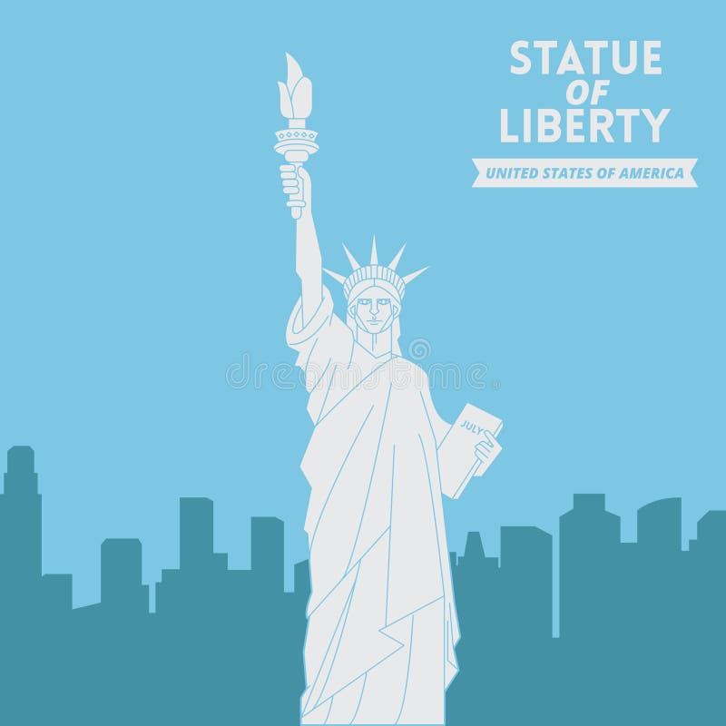 Statue of Liberty. Vector Illustration Decorative Design Stock ...