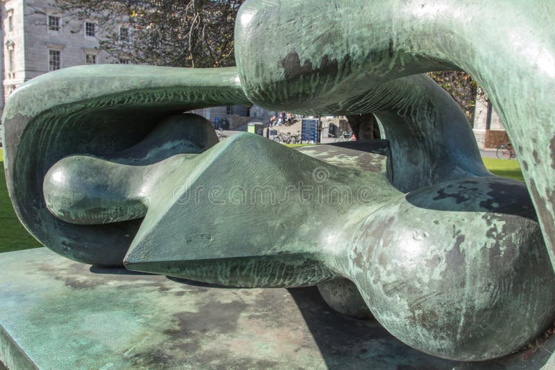 Statue at the Library Square of the Trinitiy College in Dublin, Stock ...