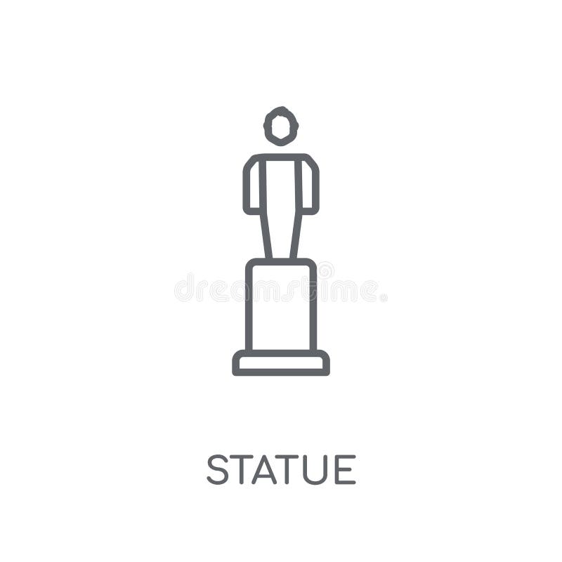 Statue Linear Icon. Modern Outline Statue Logo Concept on White Stock ...