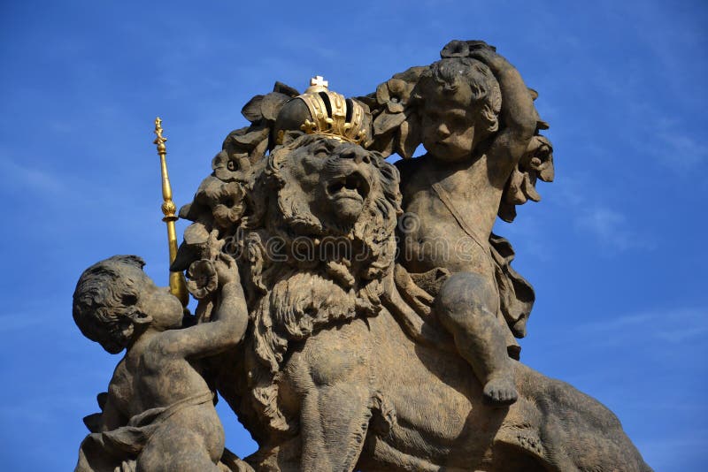 Czech Lion stock image. Image of metal, emblem, monarchy - 14245189