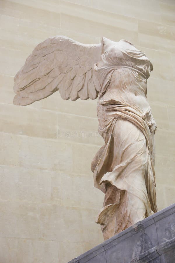 Greek Classical Statue Of Nike Stock Photo - Image of mythology, muse ...