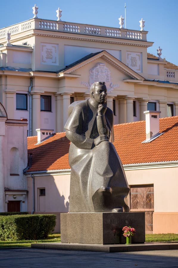 Statue of Maironis in Kaunas, Lithuania Editorial Photography - Image ...