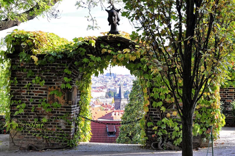 Statue of Man Face on the Top of Arch Stock Image - Image of historic ...