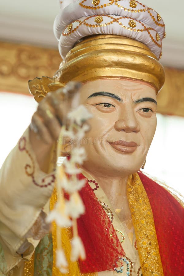 Statue Man Pointing the Way in Myanmar Stock Photo - Image of myanmar ...